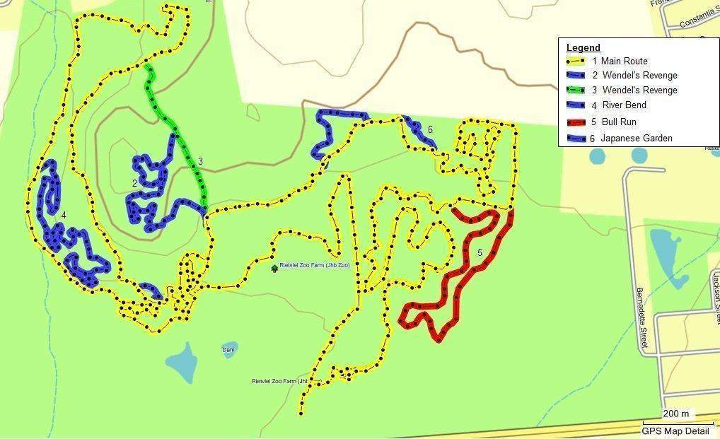 Rietvlei Farm Route Map - Routes & Trails - Bike Hub