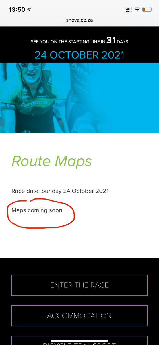 AmaShova 2021 - Route Changed - The Bike Room - Bike Hub