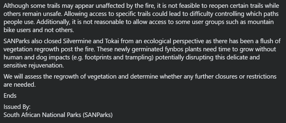 Another Tokai fire... - Routes & Trails - Bike Hub